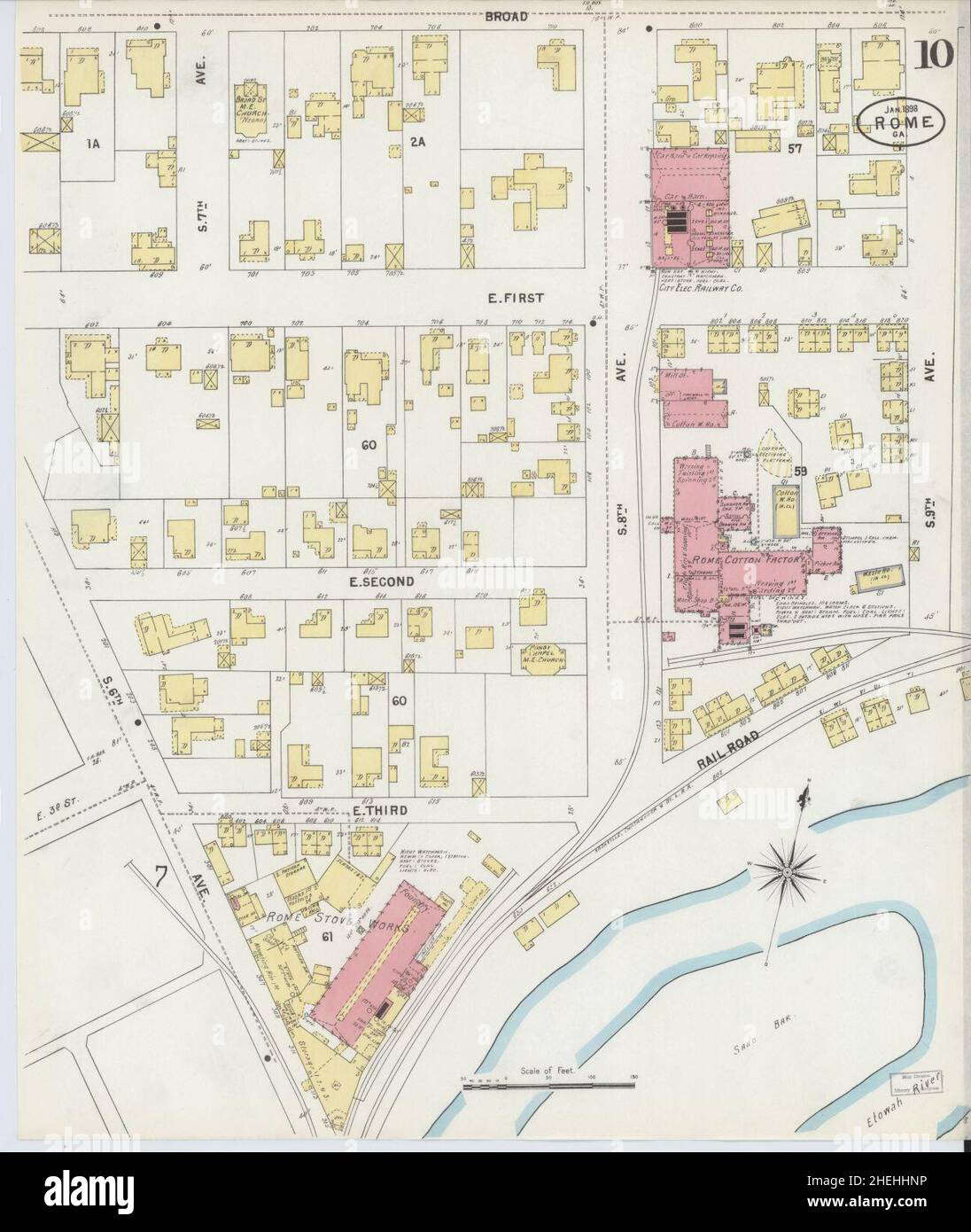 Map of rome georgia hi-res stock photography and images - Alamy