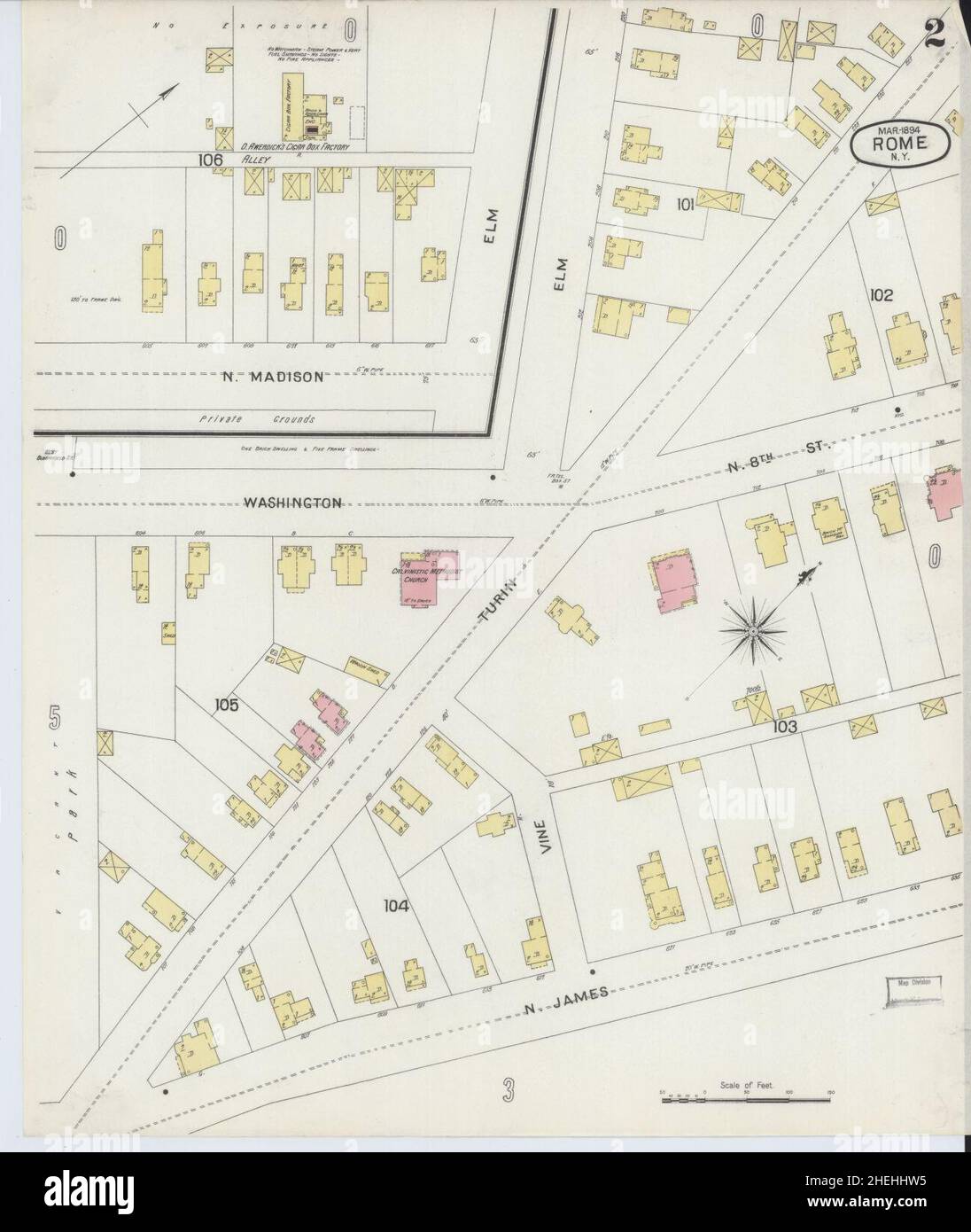 Rome new york map hi-res stock photography and images - Alamy