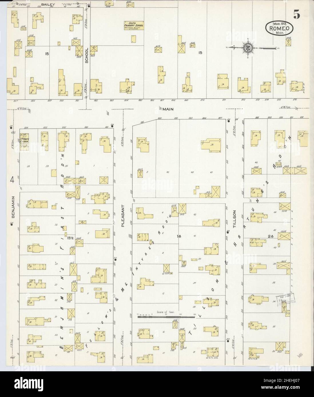 Map of romeo michigan hi-res stock photography and images - Alamy