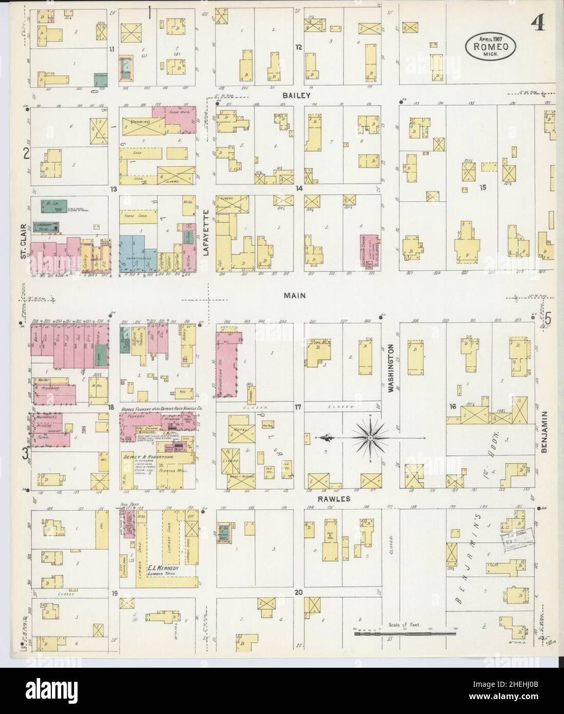 Map of romeo michigan hi-res stock photography and images - Alamy