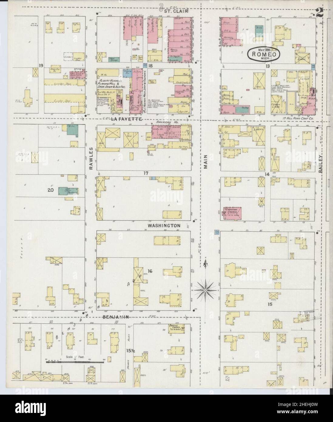 Map of romeo michigan hi-res stock photography and images - Alamy