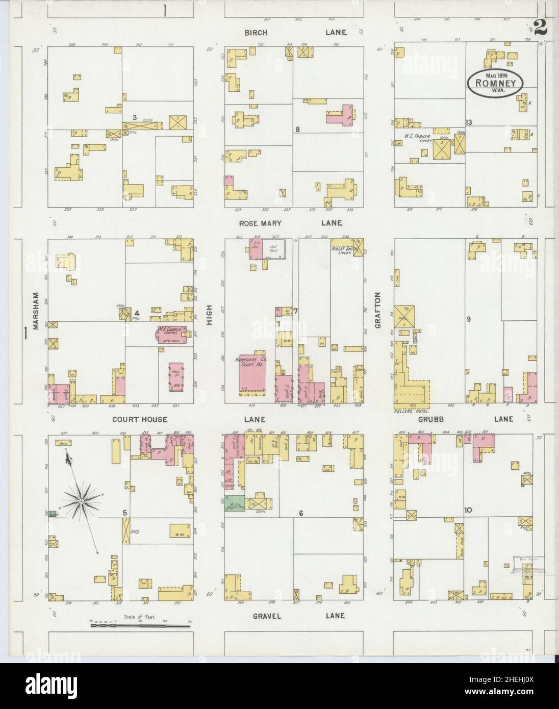 Map of romney west virginia hi-res stock photography and images - Alamy