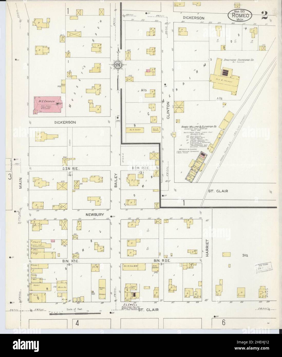 Romeo michigan map hi-res stock photography and images - Alamy