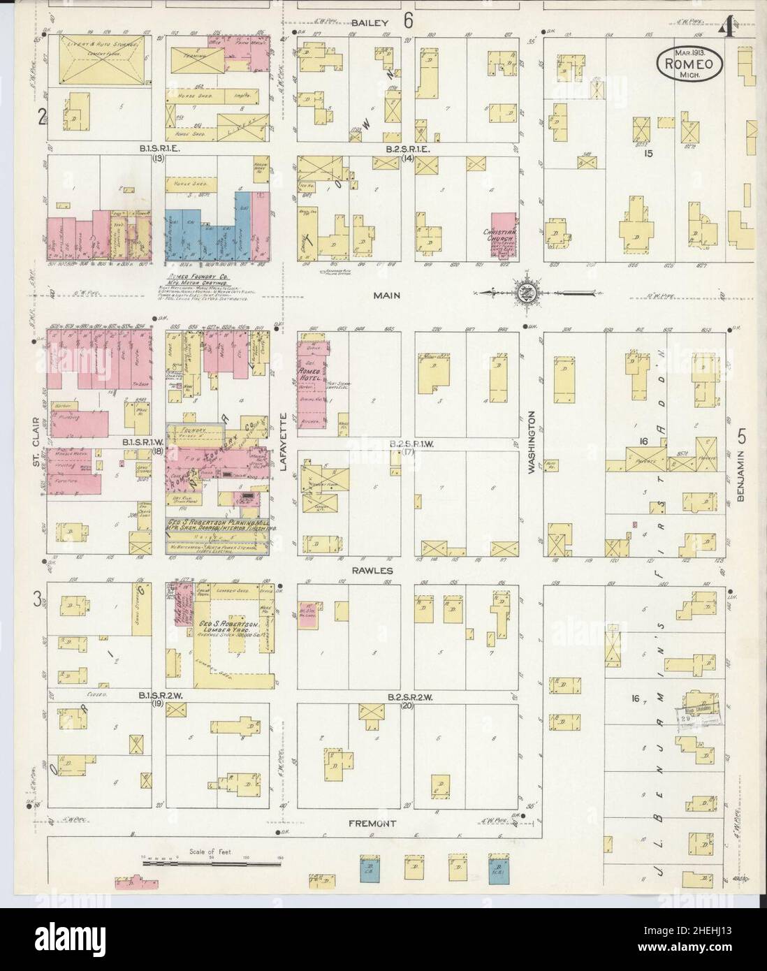 Romeo michigan map hi-res stock photography and images - Alamy