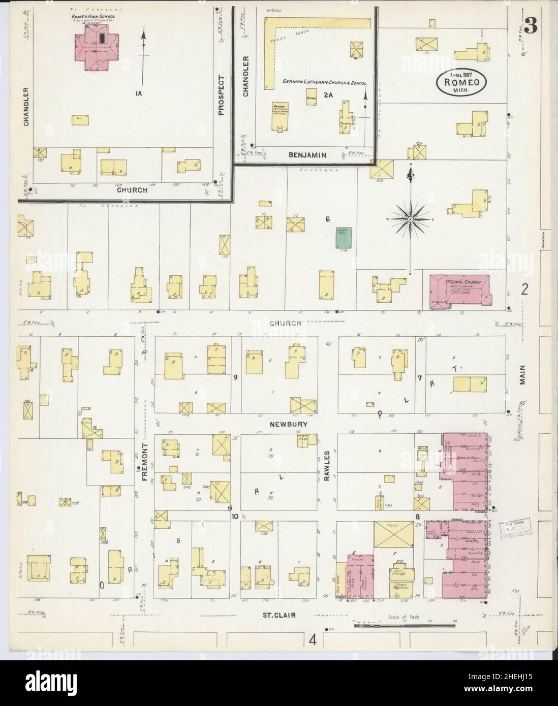 Romeo michigan map hi-res stock photography and images - Alamy