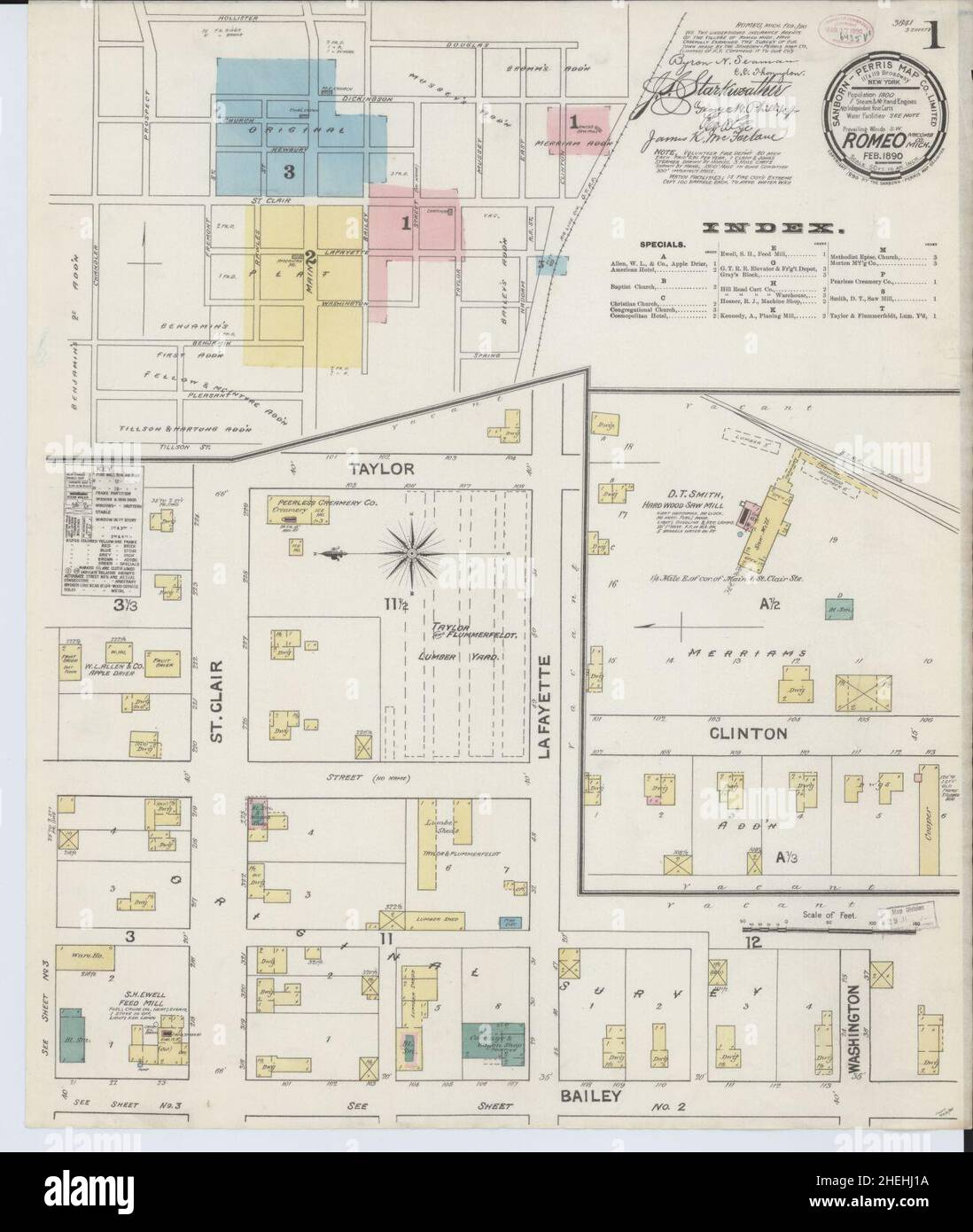 Map of romeo michigan hi-res stock photography and images - Alamy
