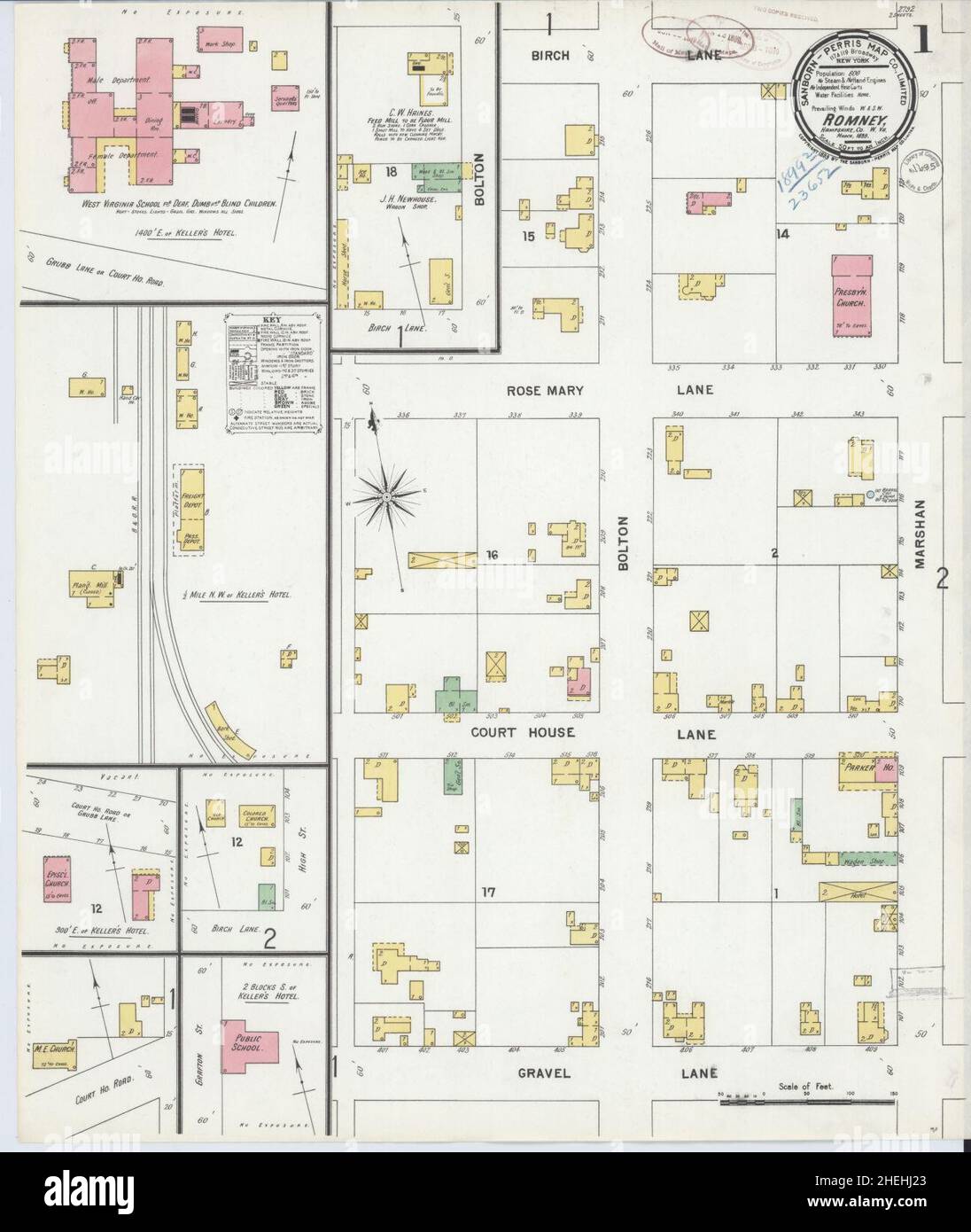 Map of romney west virginia hi-res stock photography and images - Alamy
