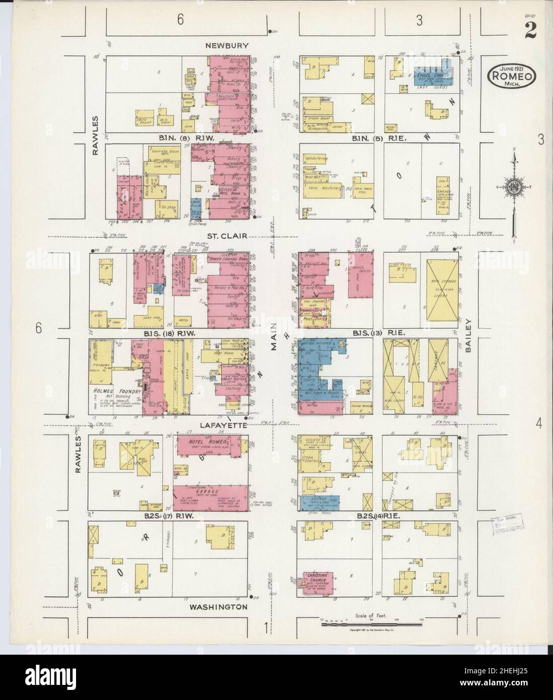 Map of romeo michigan hi-res stock photography and images - Alamy