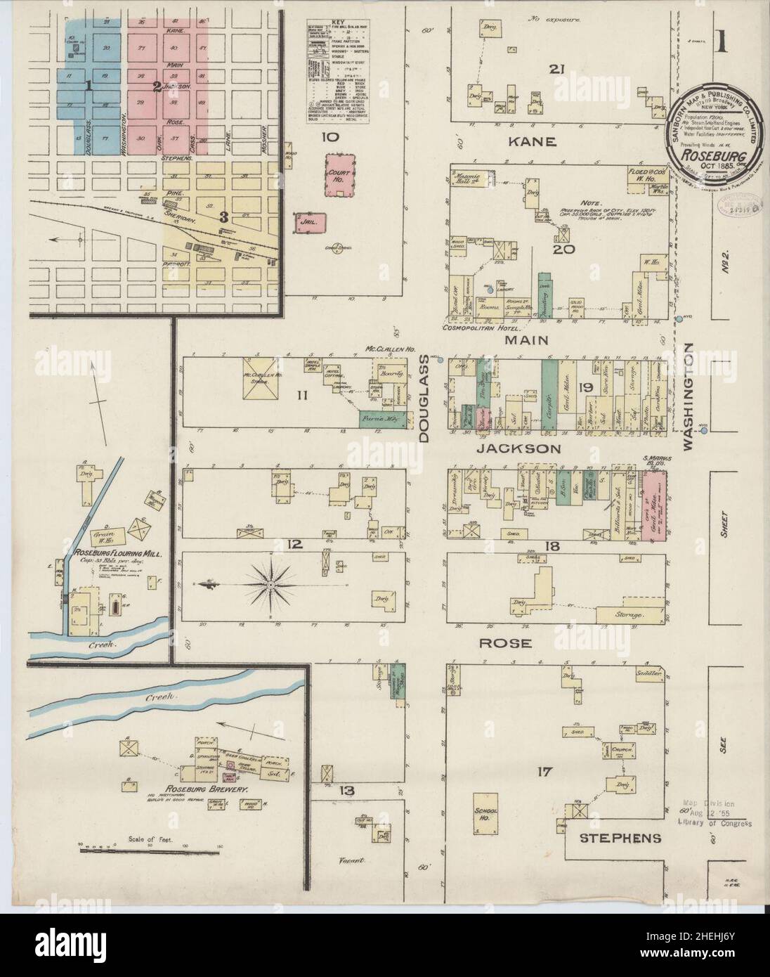 Map of roseburg hi-res stock photography and images - Alamy
