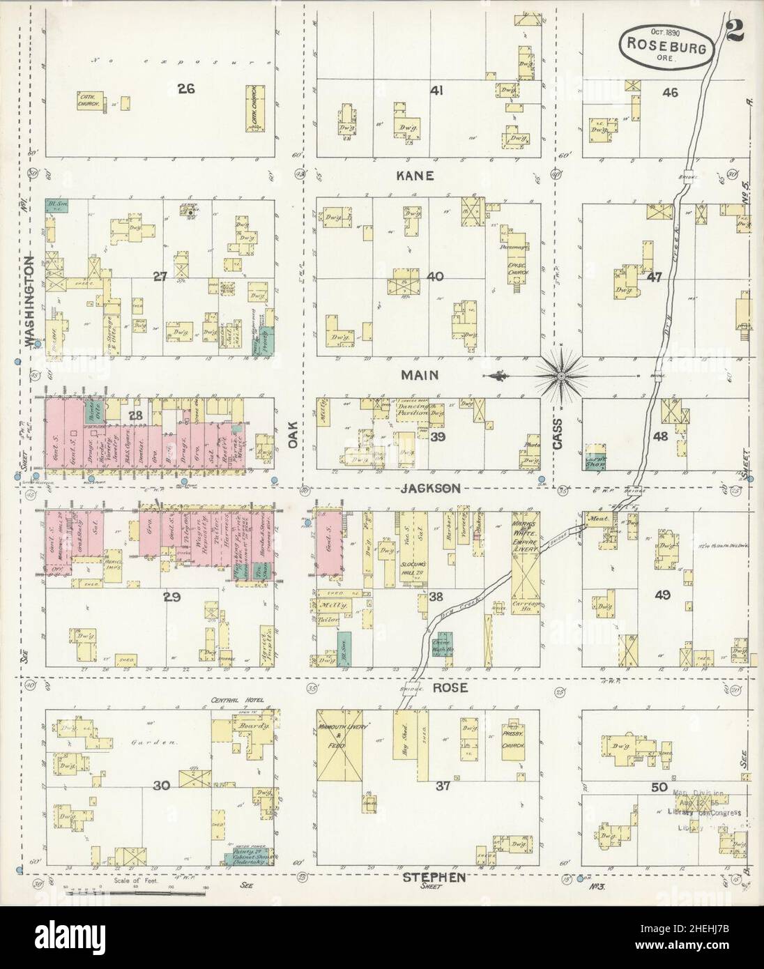 Map of roseburg oregon hi-res stock photography and images - Alamy