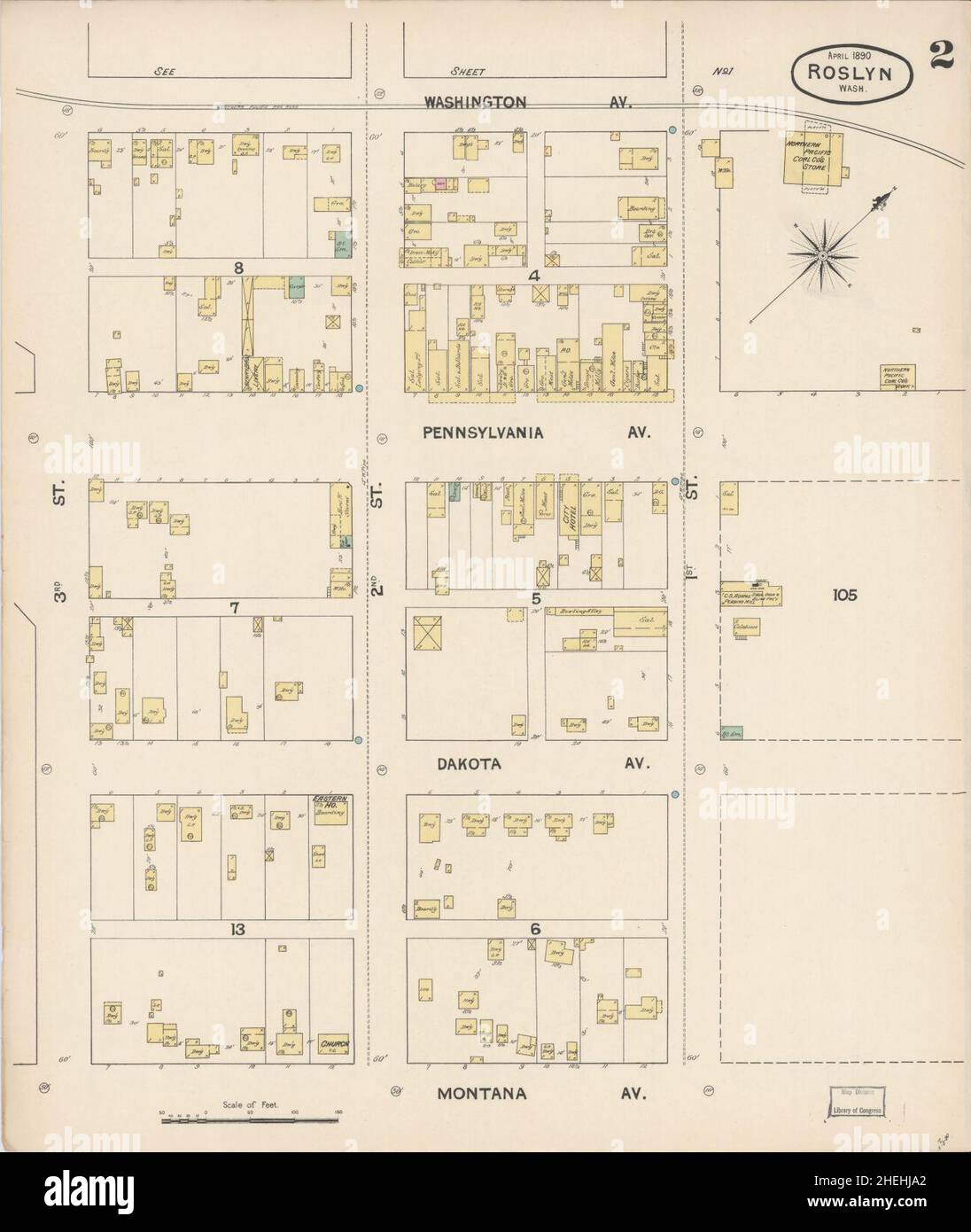 Roslyn map hi-res stock photography and images - Alamy