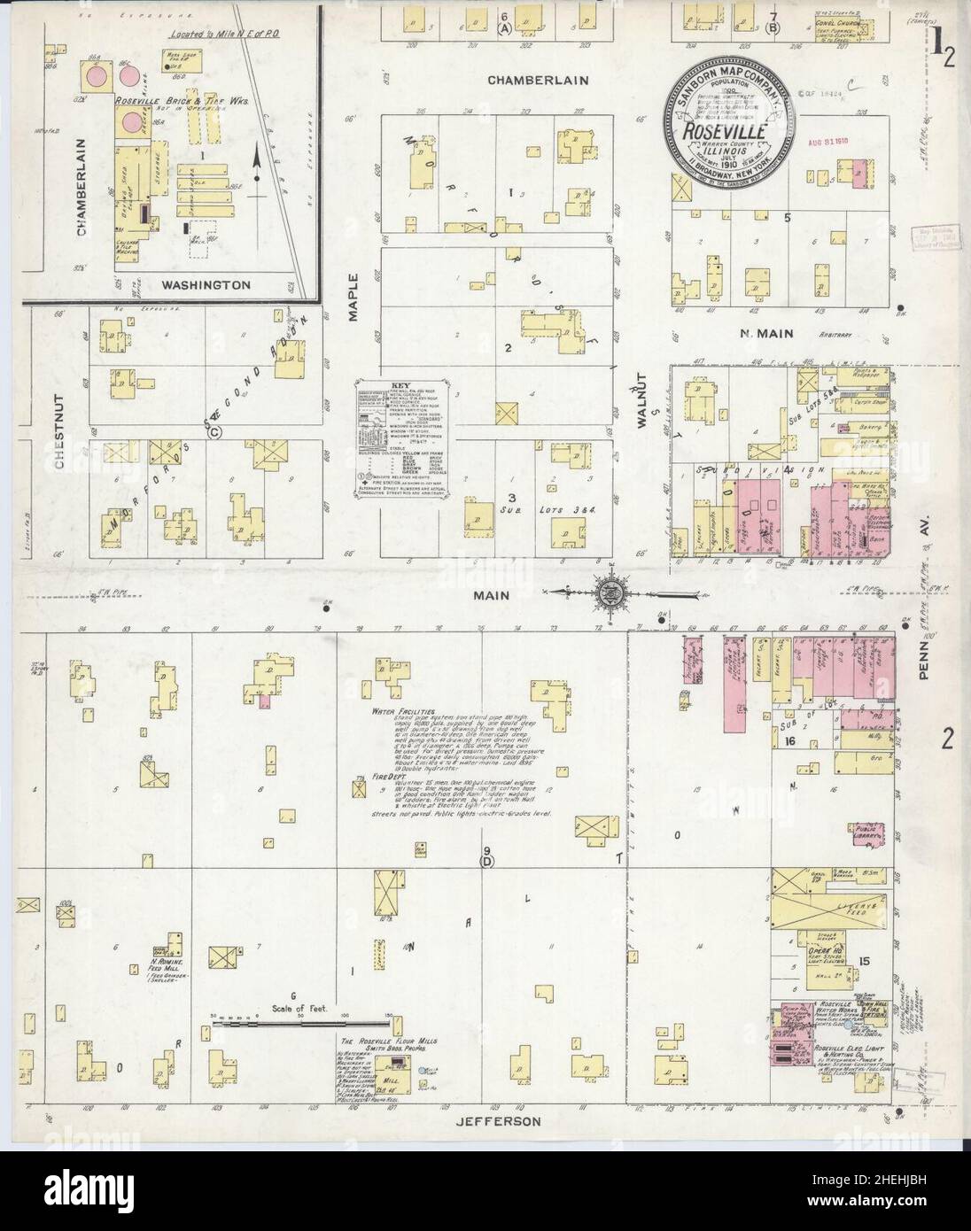 Roseville illinois map hi-res stock photography and images - Alamy