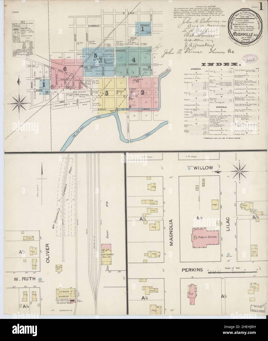 Map of rushville hi-res stock photography and images - Alamy
