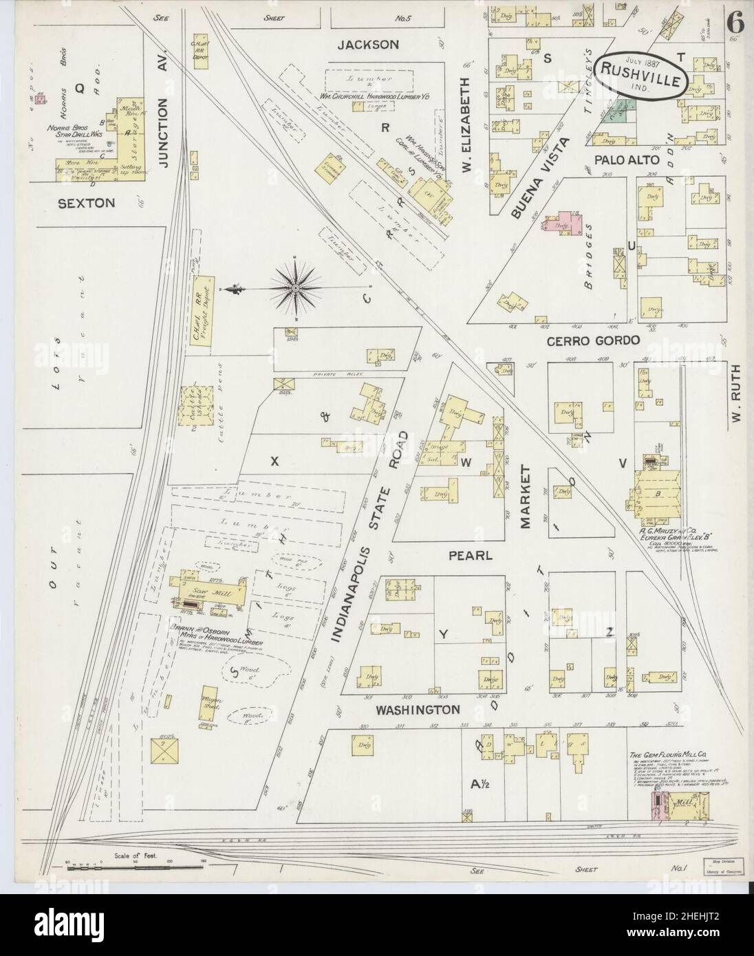 Rushville map hi-res stock photography and images - Alamy