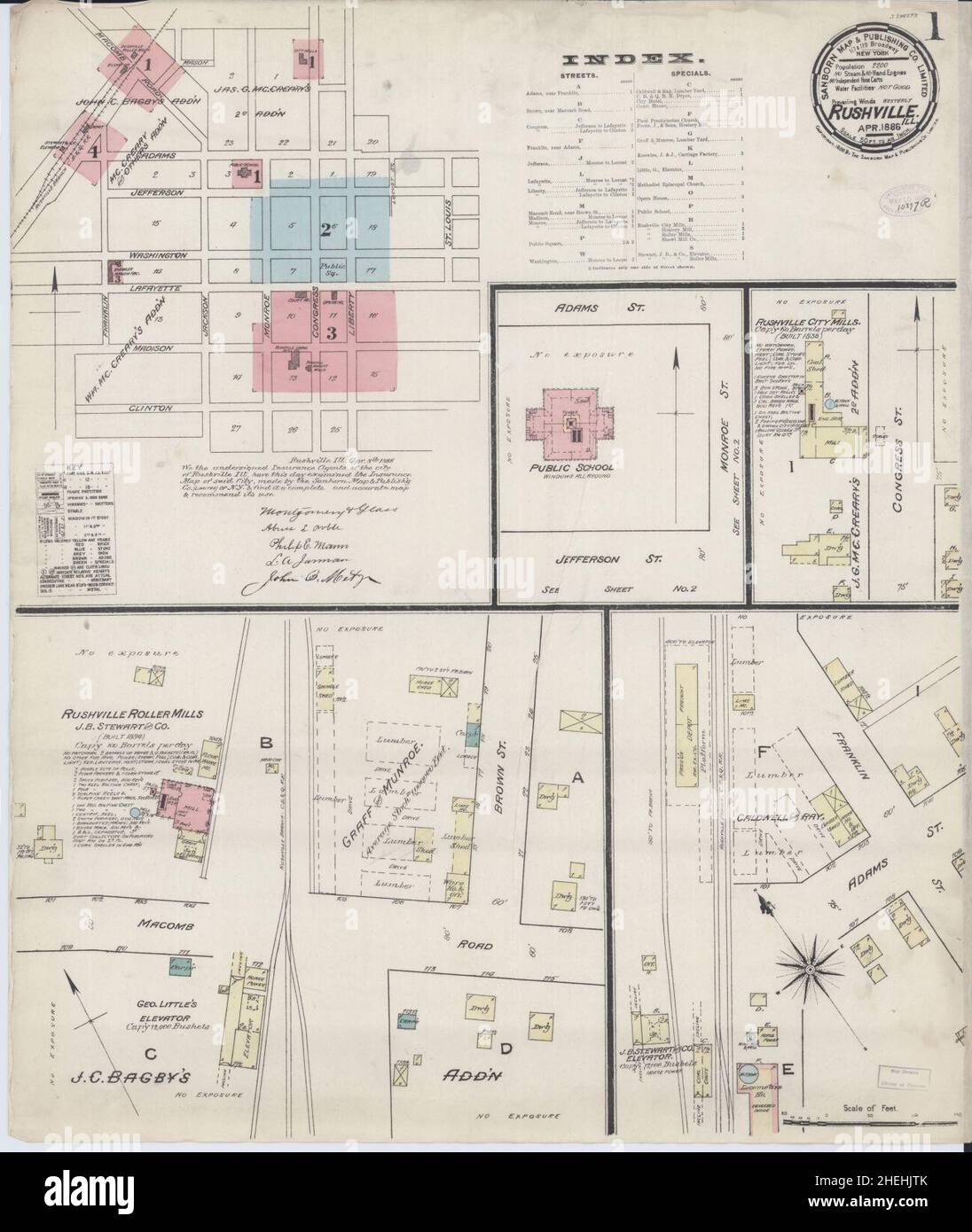 Map of rushville hi-res stock photography and images - Alamy
