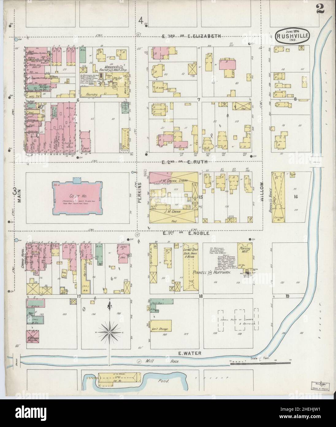 Rushville map hi-res stock photography and images - Alamy