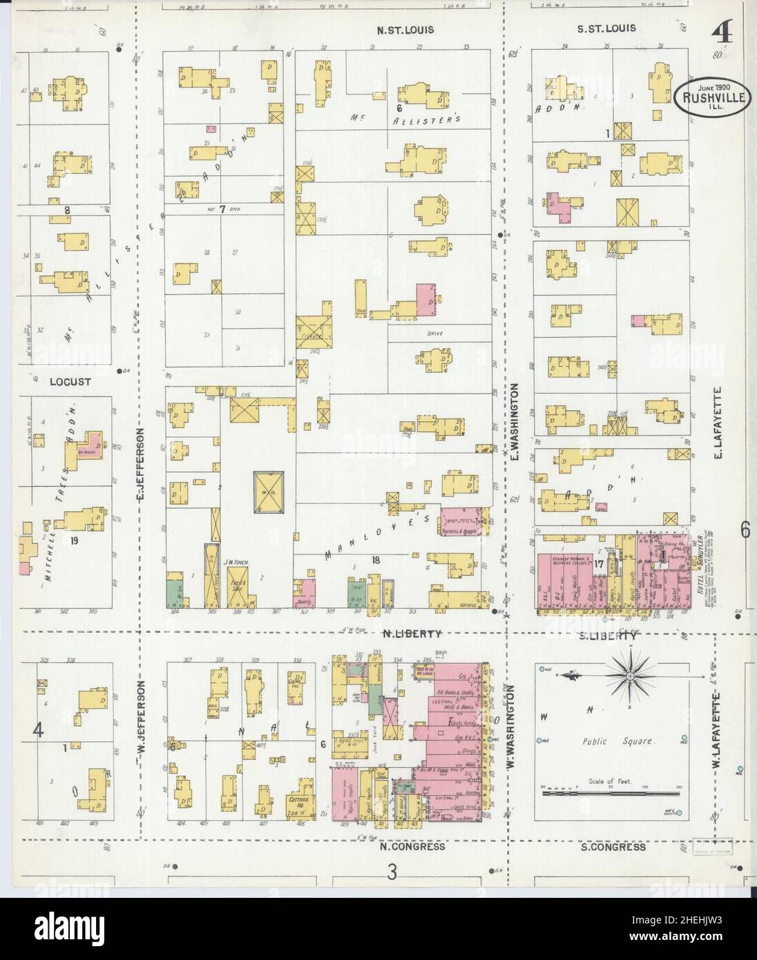 Rushville map hi-res stock photography and images - Alamy