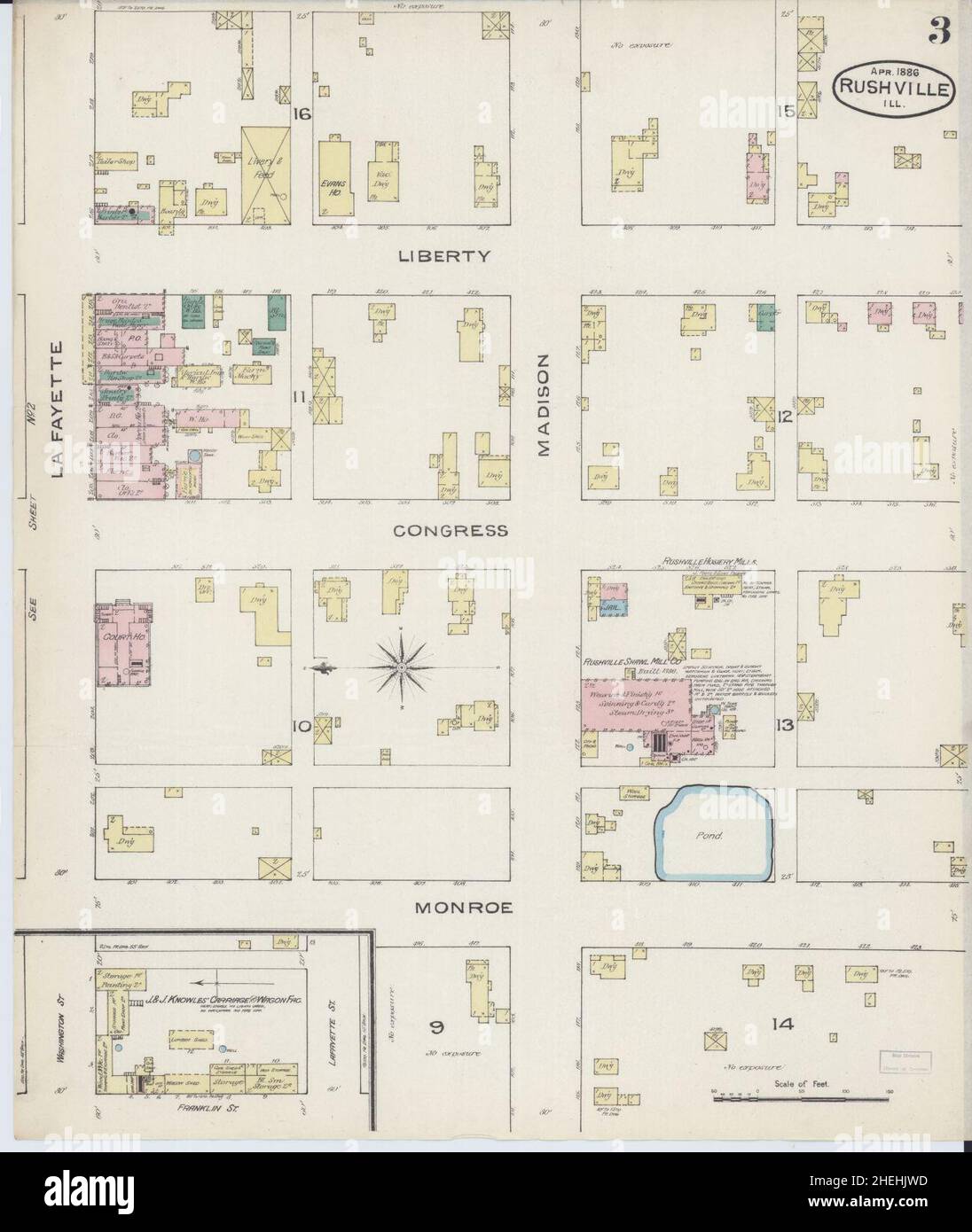 Rushville map hi-res stock photography and images - Alamy
