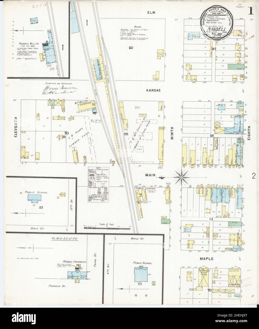 Russell county map hi-res stock photography and images - Alamy