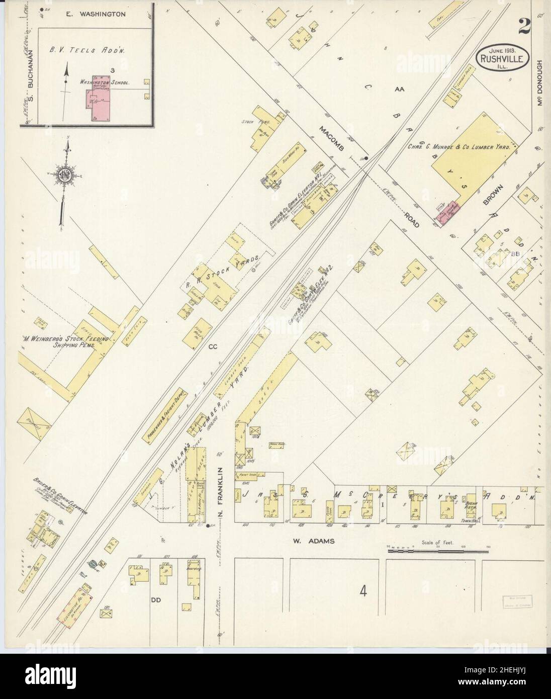 Rushville map hi-res stock photography and images - Alamy