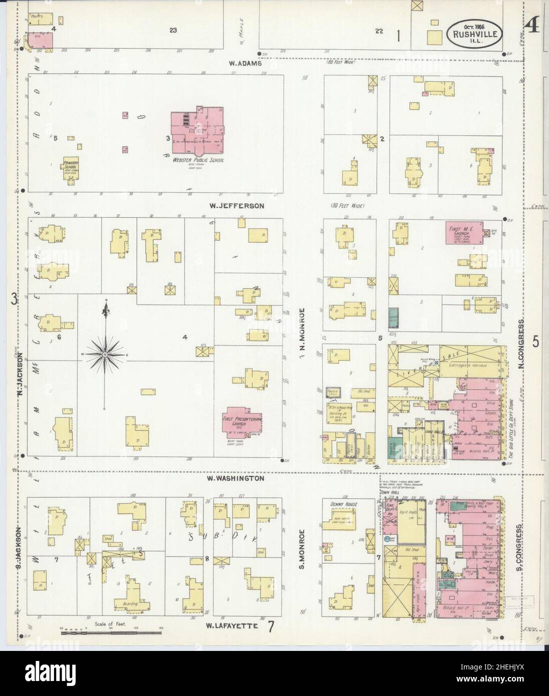 Rushville map hi-res stock photography and images - Alamy