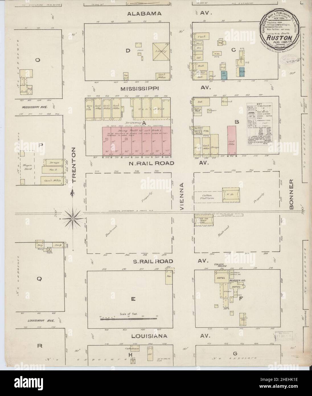 Map of ruston hi-res stock photography and images - Alamy