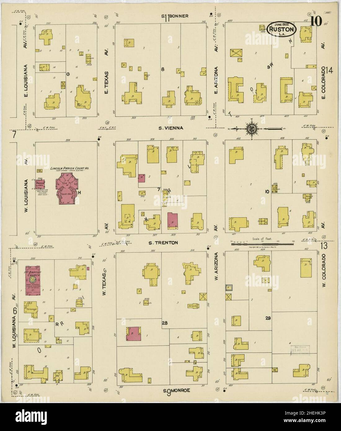 Map of ruston hi-res stock photography and images - Alamy