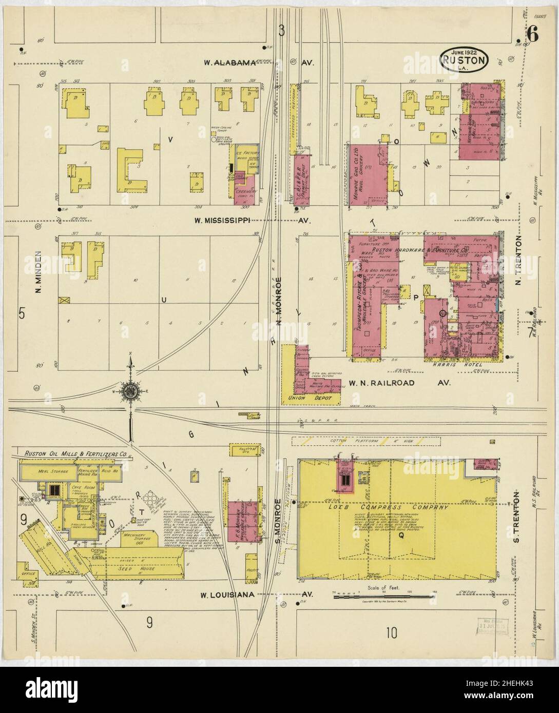 Map of ruston hi-res stock photography and images - Alamy