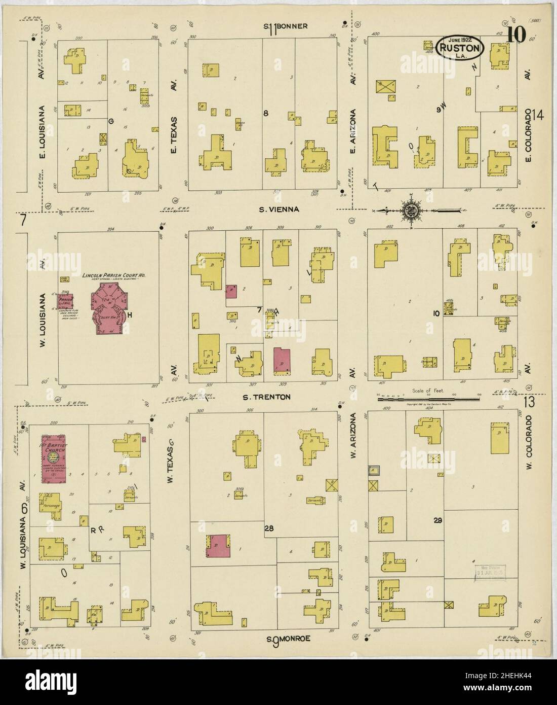 Map of ruston hi-res stock photography and images - Alamy