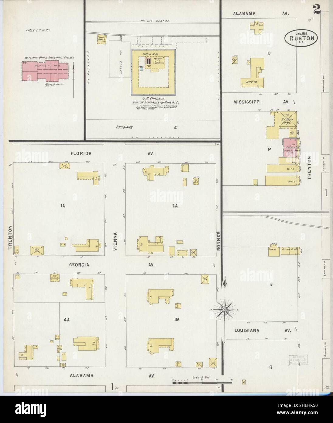 Map of ruston hi-res stock photography and images - Alamy