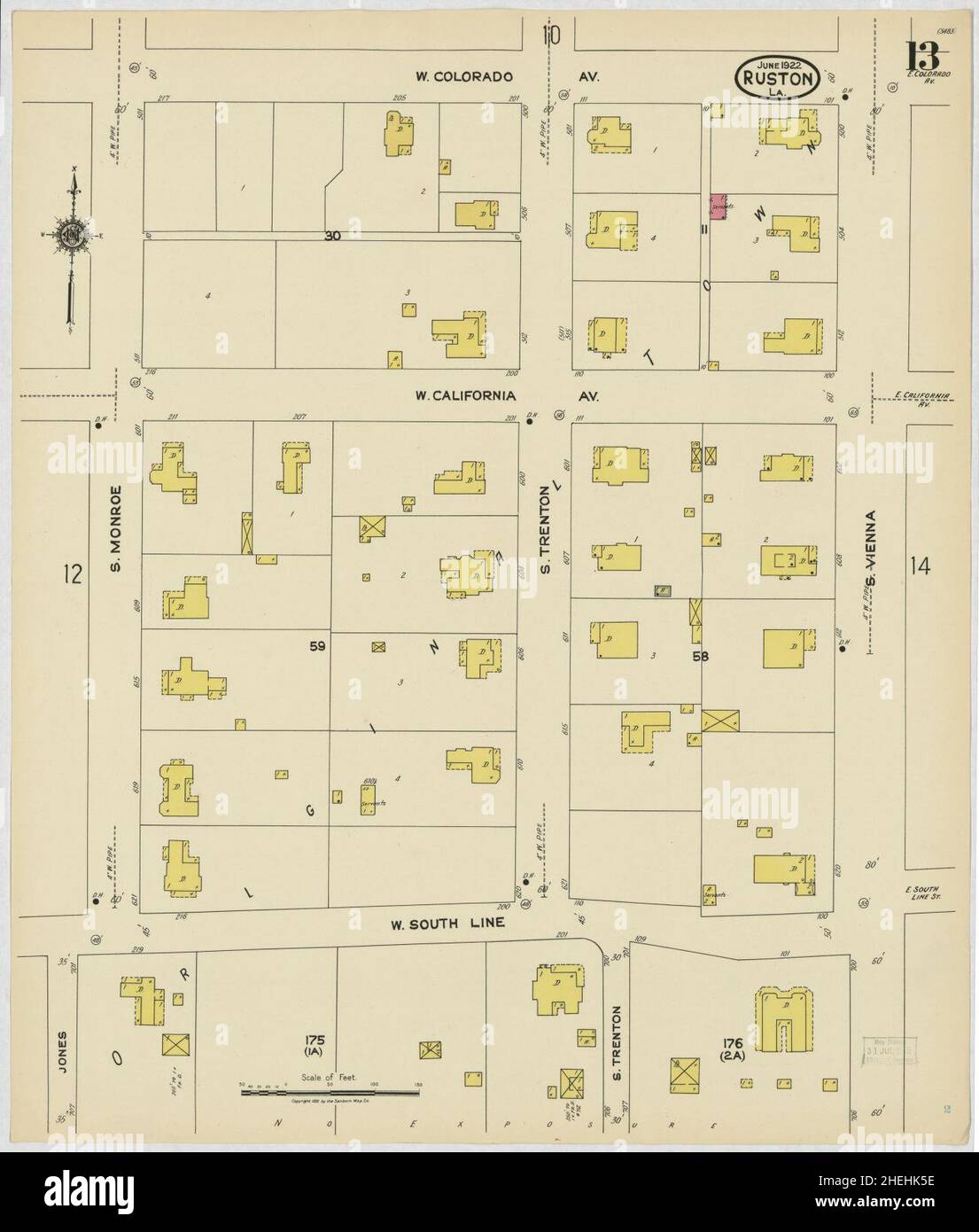 Map of ruston hi-res stock photography and images - Alamy