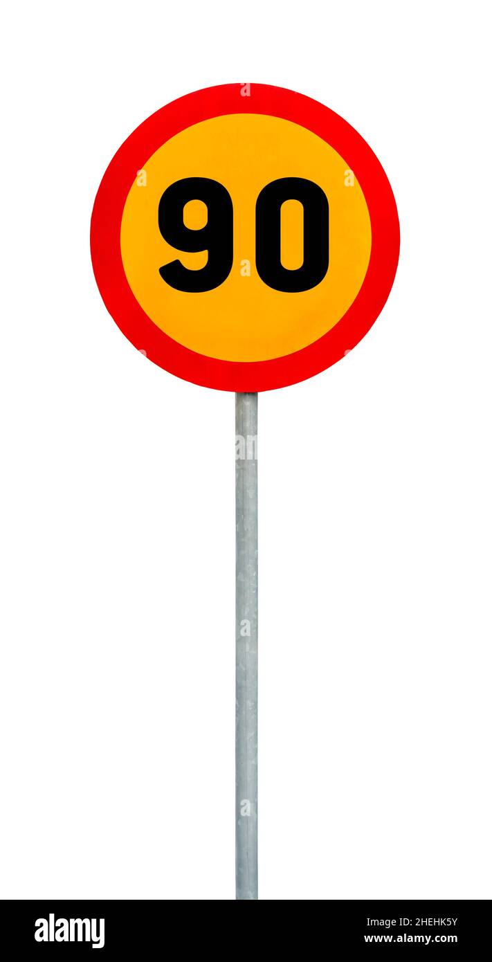 90 speed limit sign hi-res stock photography and images - Alamy