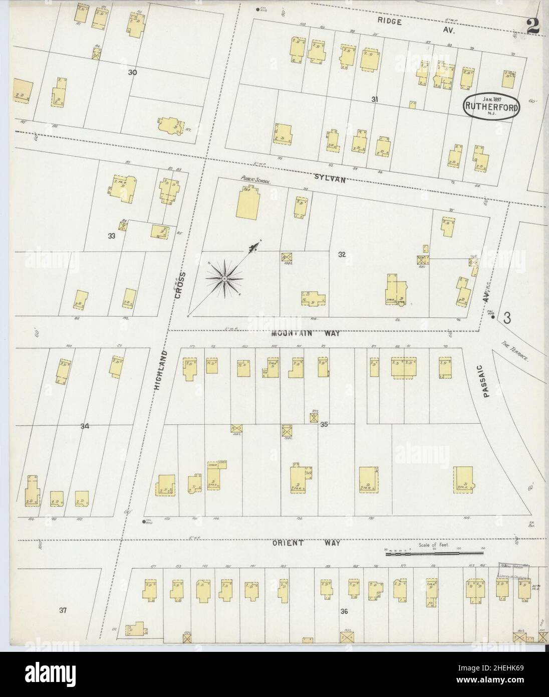 Rutherford county map hi-res stock photography and images - Alamy