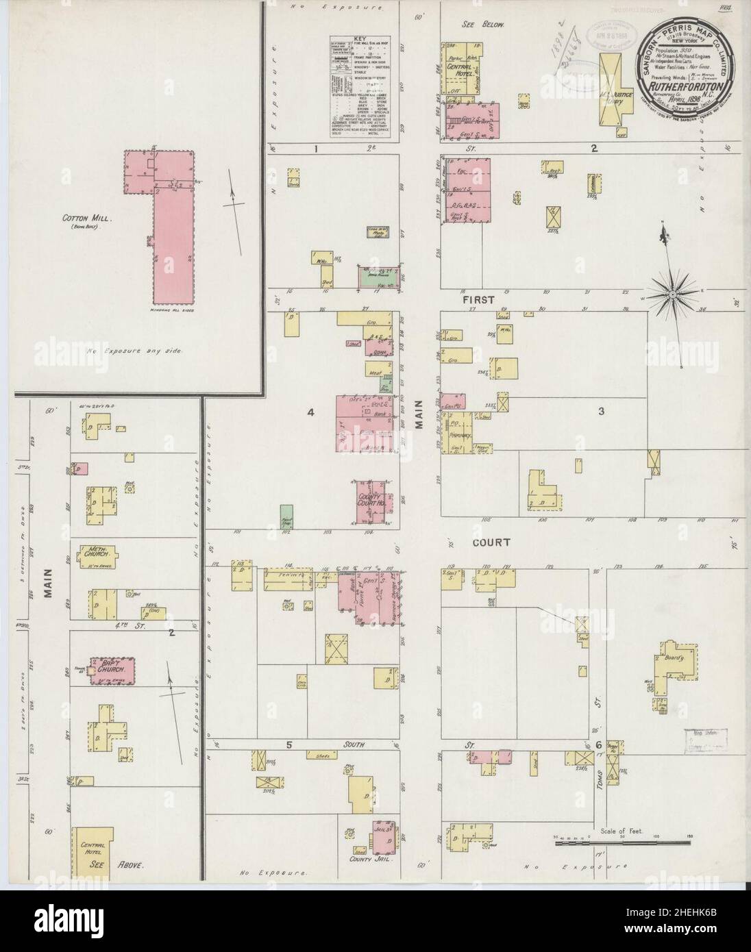 Rutherfordton map hi-res stock photography and images - Alamy