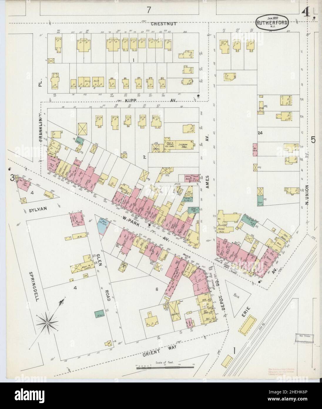Rutherford county map hi-res stock photography and images - Alamy
