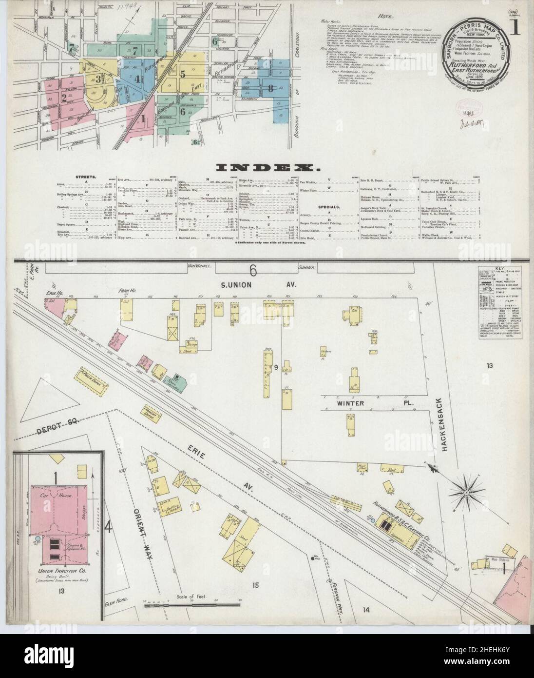 Bergen county map hi-res stock photography and images - Alamy