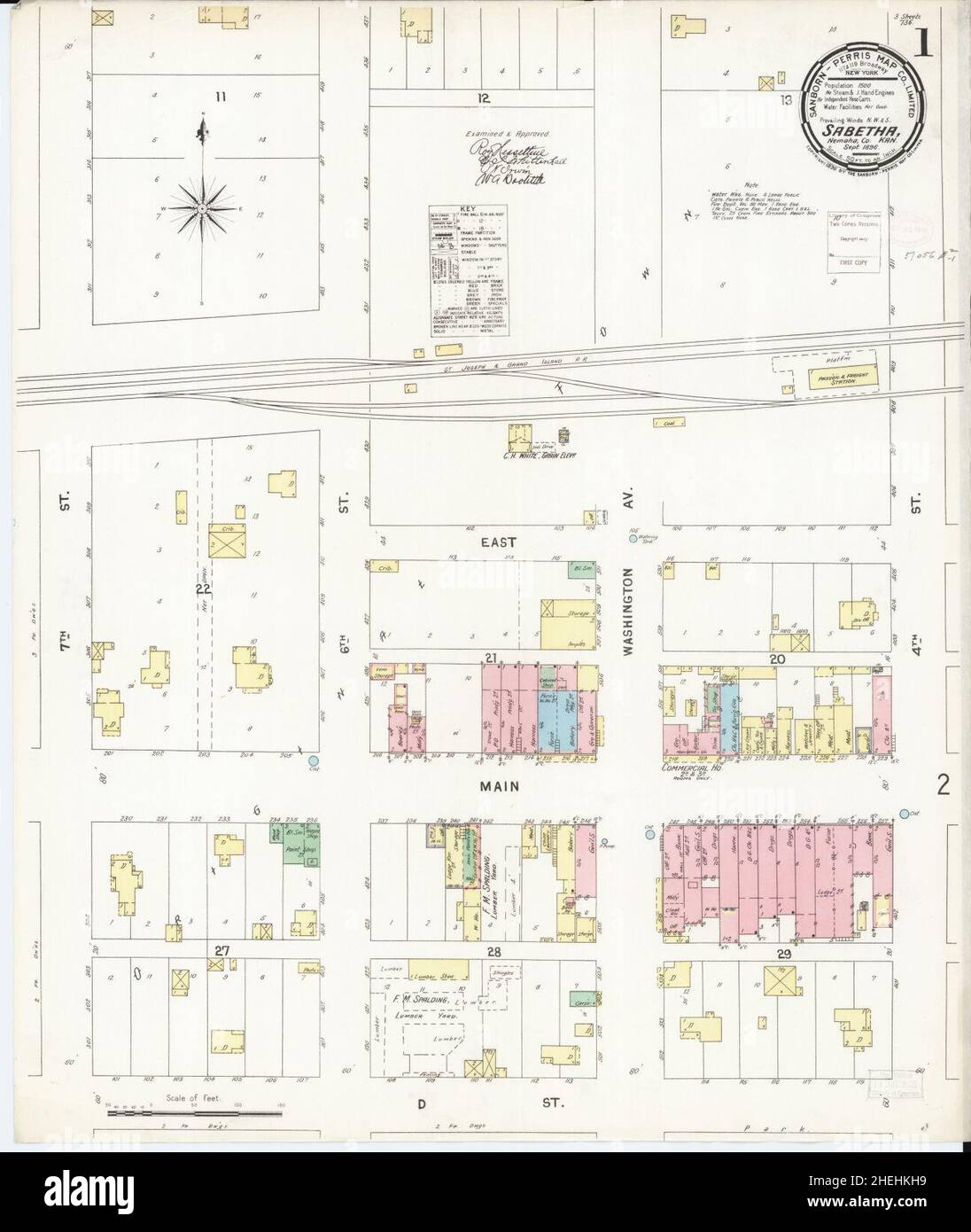 Map of sabetha hi-res stock photography and images - Alamy