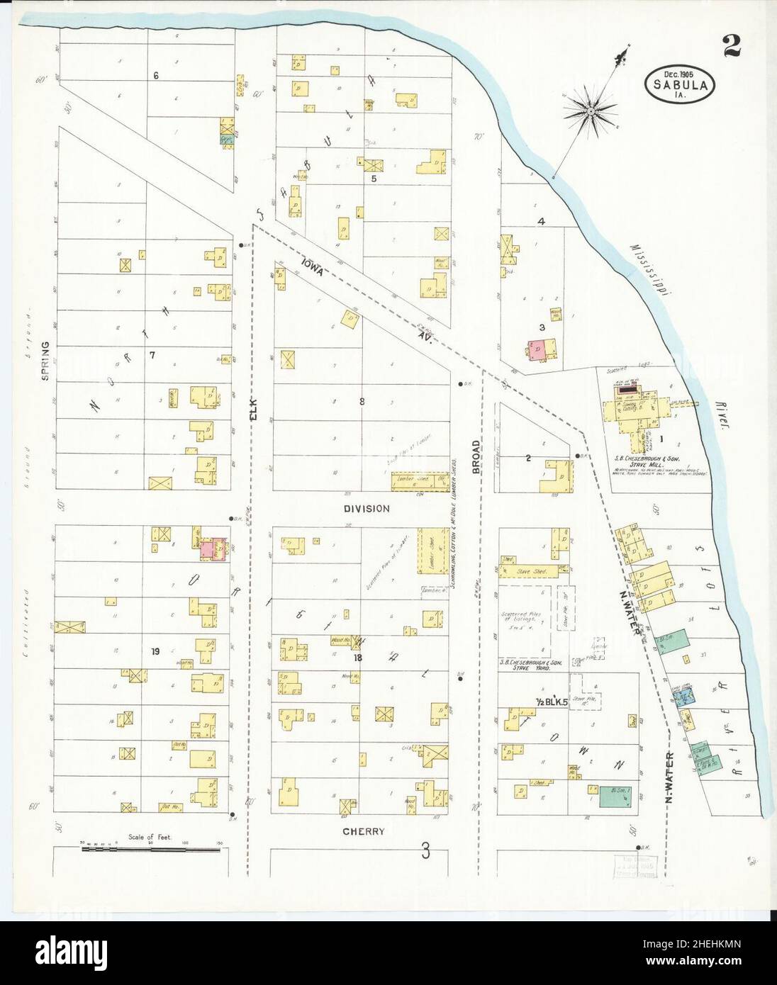 Sanborn Fire Insurance Map from Sabula, Jackson County, Iowa Stock ...