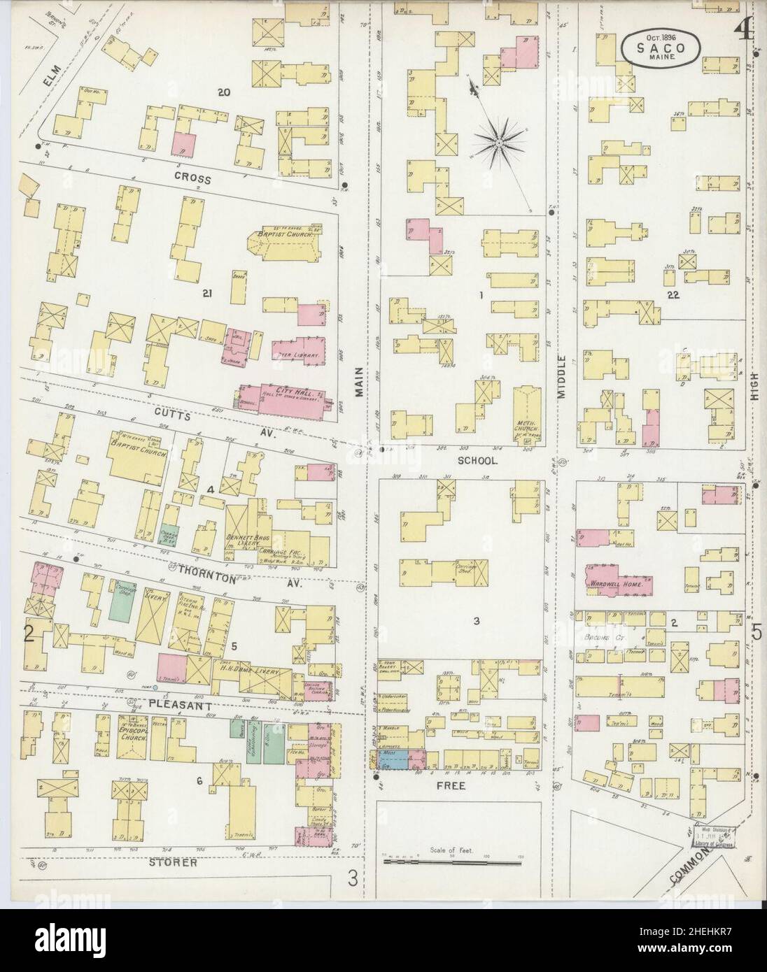 Map of saco hi-res stock photography and images - Alamy