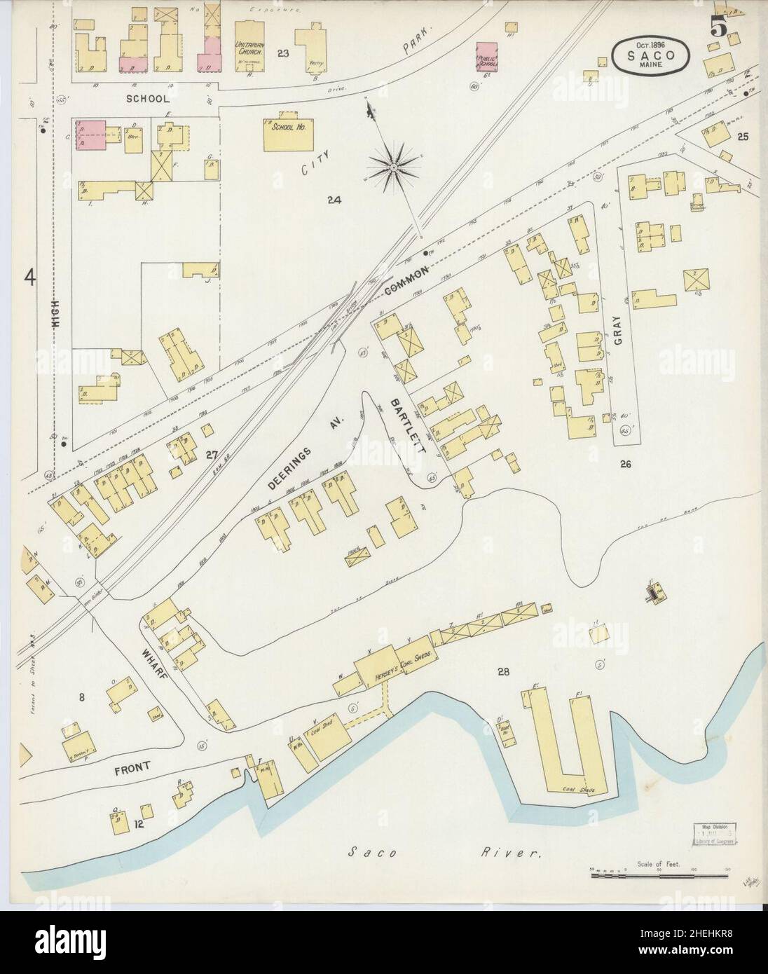 Map of saco hi-res stock photography and images - Alamy