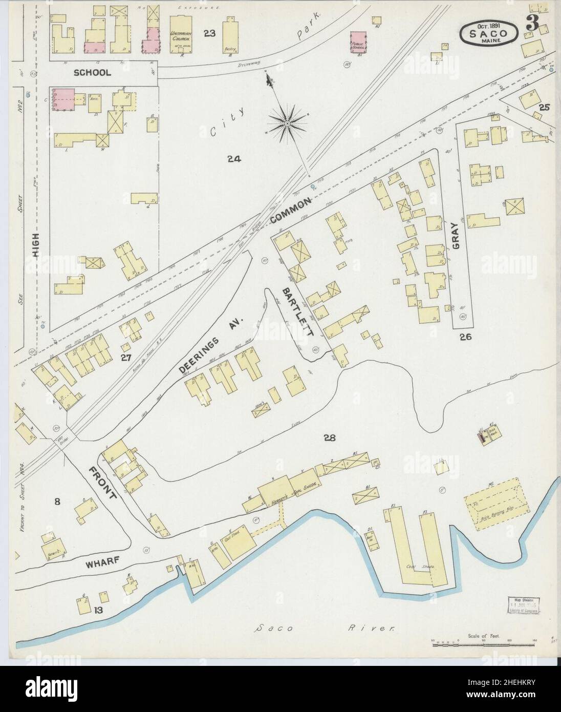 Map of saco hi-res stock photography and images - Alamy