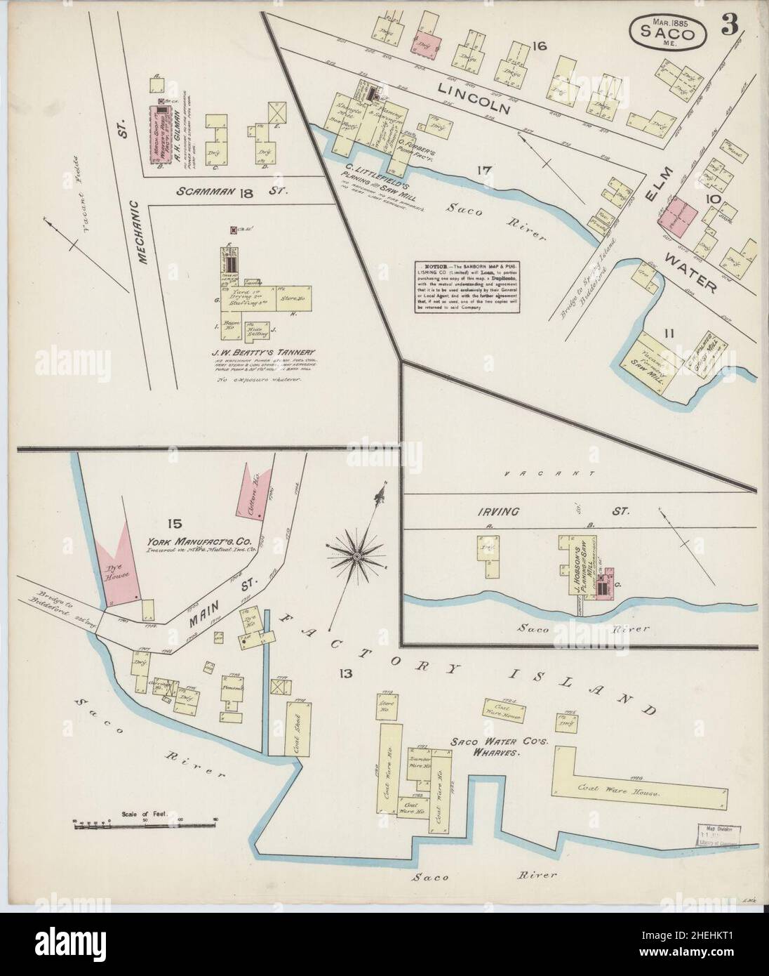 Map of saco hi-res stock photography and images - Alamy