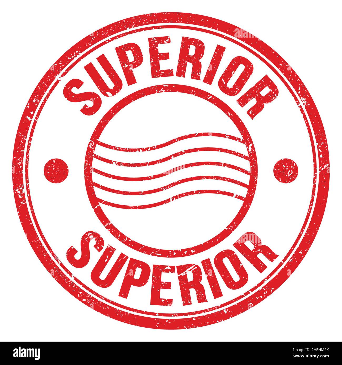 SUPERIOR word written on red round postal stamp sign Stock Photo - Alamy