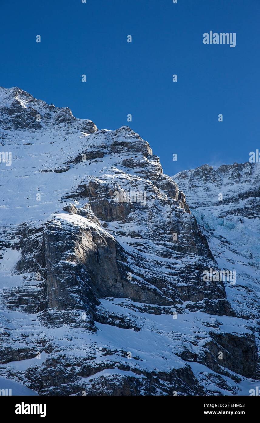 Jungfraujoch, Eiger, snow, Alps, Switzerland, mountains, Europe Stock ...