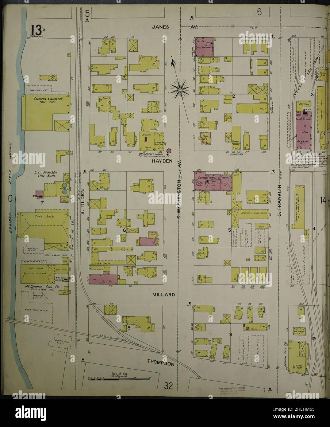 Saginaw michigan map hi-res stock photography and images - Alamy