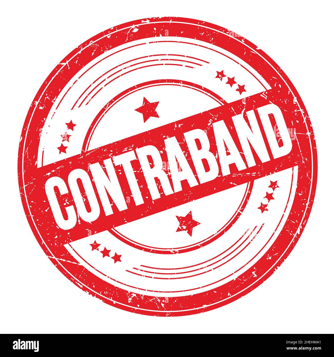 CONTRABAND text on red round grungy texture stamp Stock Photo - Alamy