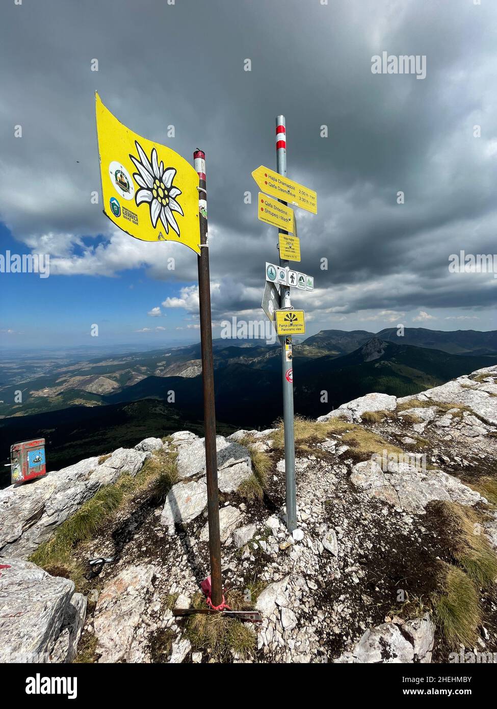 the peak of Hajla peak of Rugova valley and mountains and Prokletije ...