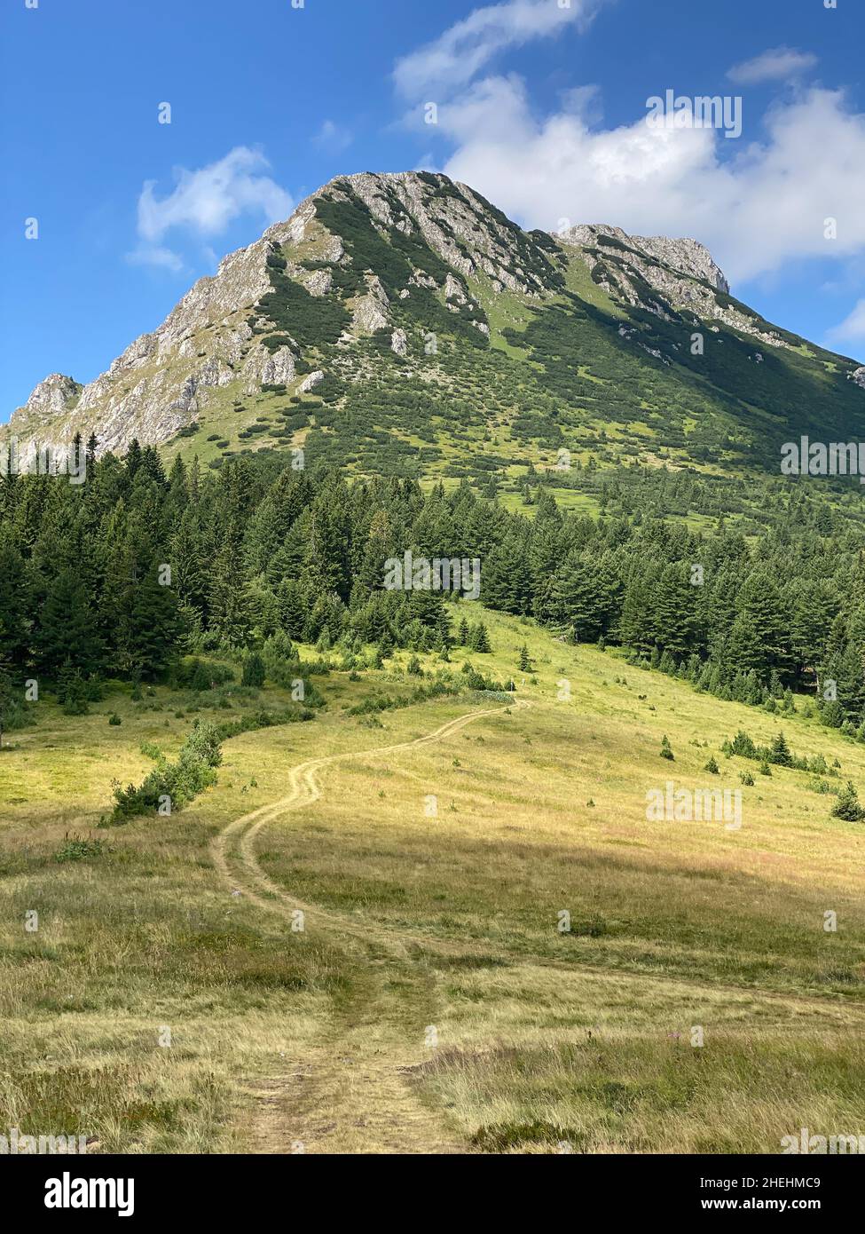 view from Hajla peak of Rugova valley and mountains and Prokletije ...