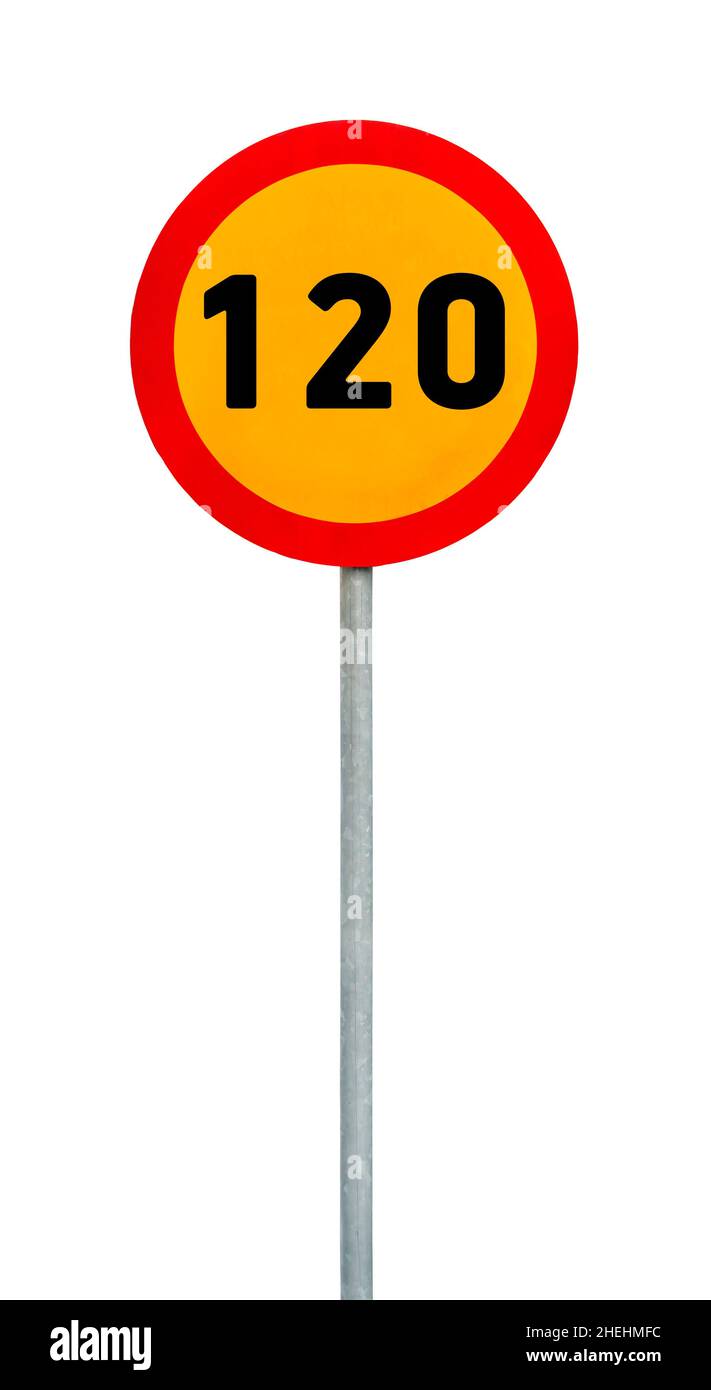 120 speed limit sign hi-res stock photography and images - Alamy