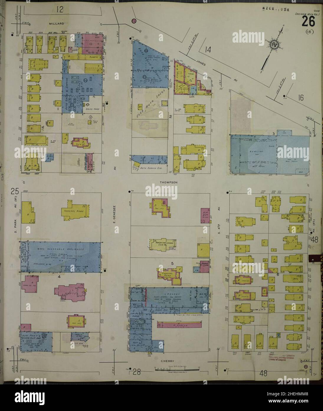 Saginaw county map hi-res stock photography and images - Alamy